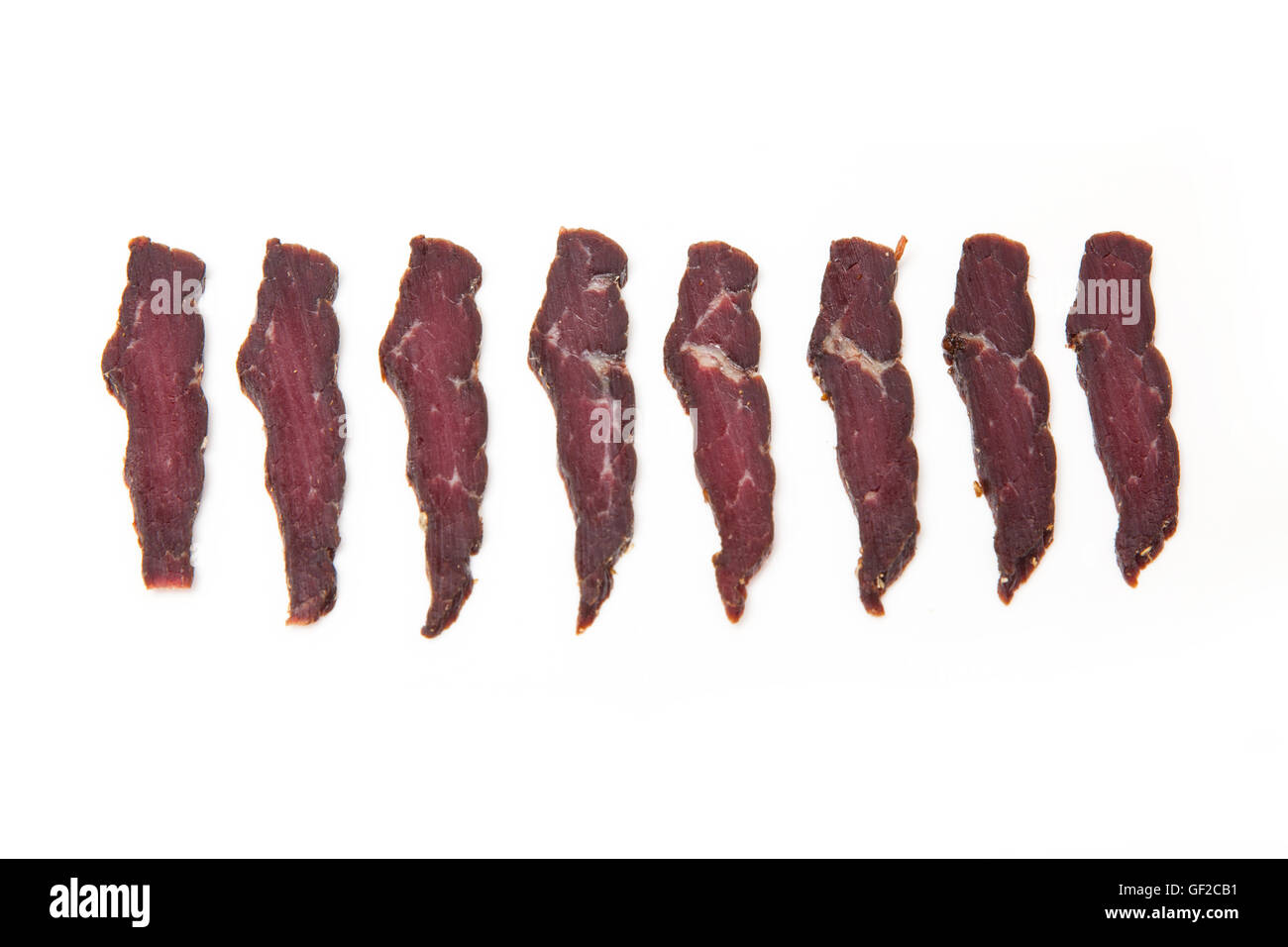 Dried meat biltong Cut Out Stock Images & Pictures - Alamy