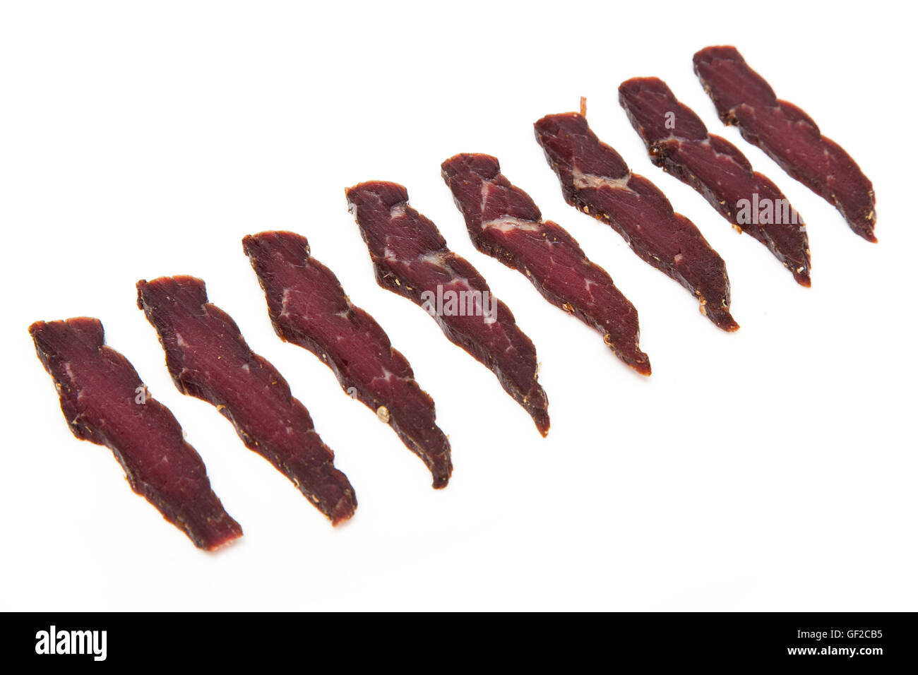 Dried meat biltong Cut Out Stock Images & Pictures - Alamy