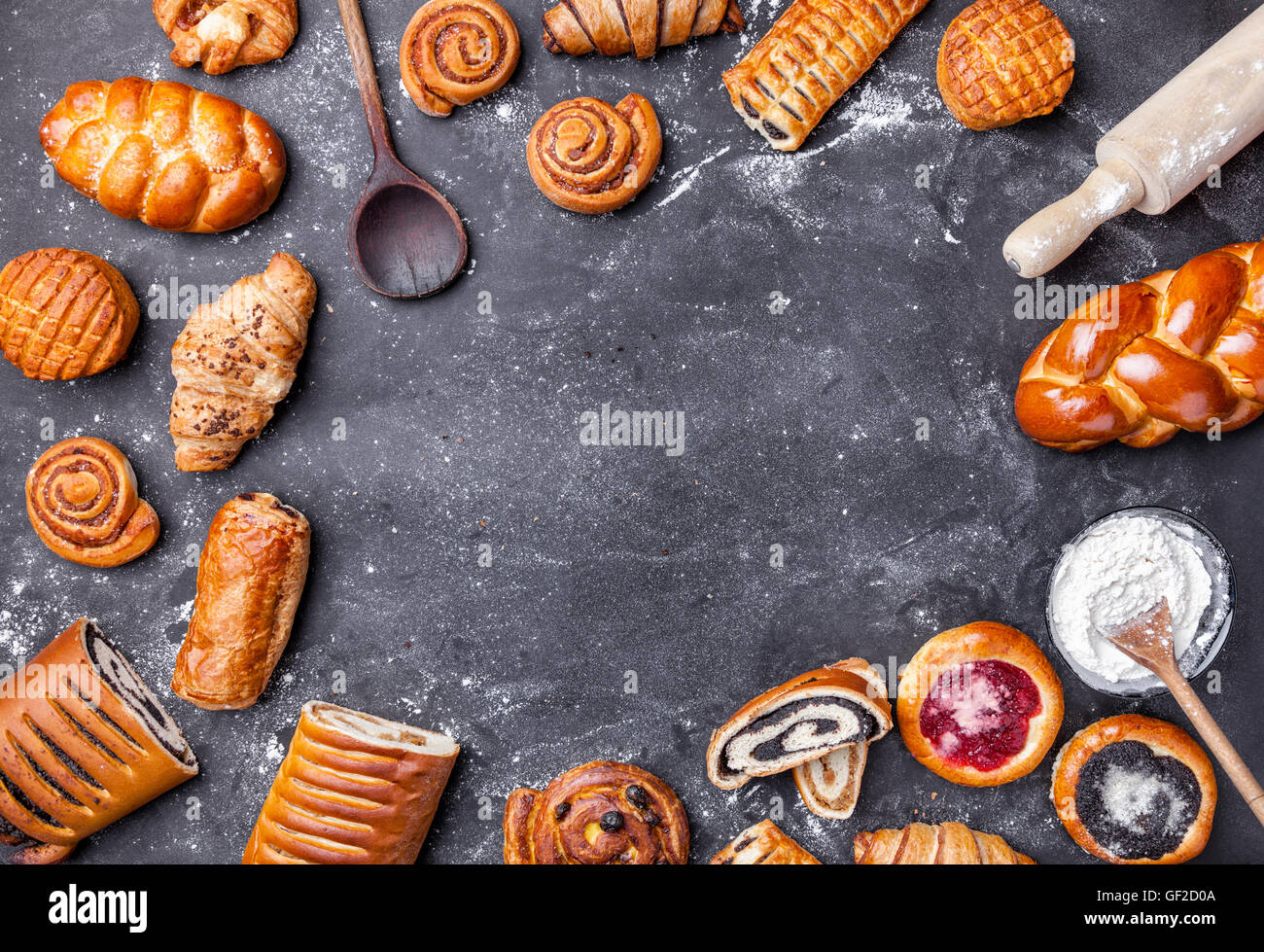 Delicious, fresh and sweet seasonal pastry background Stock Photo - Alamy
