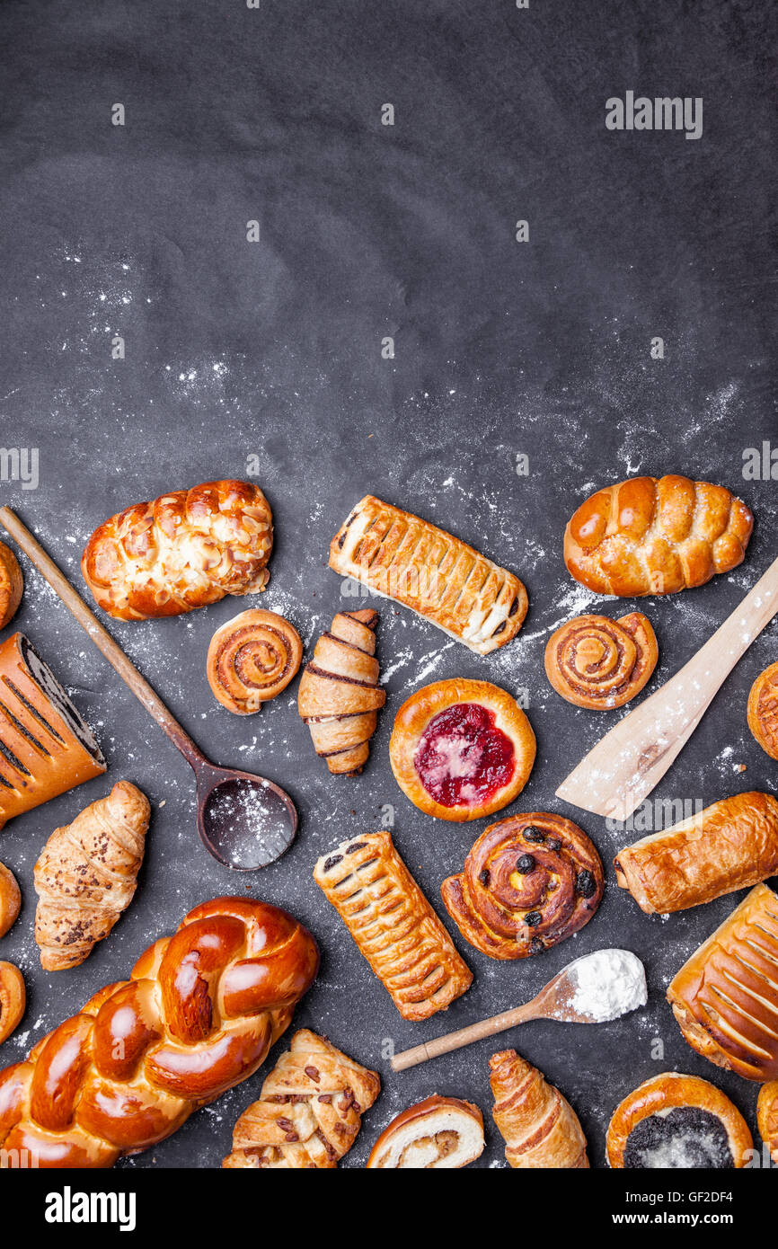 Delicious, fresh and sweet seasonal pastry background Stock Photo - Alamy