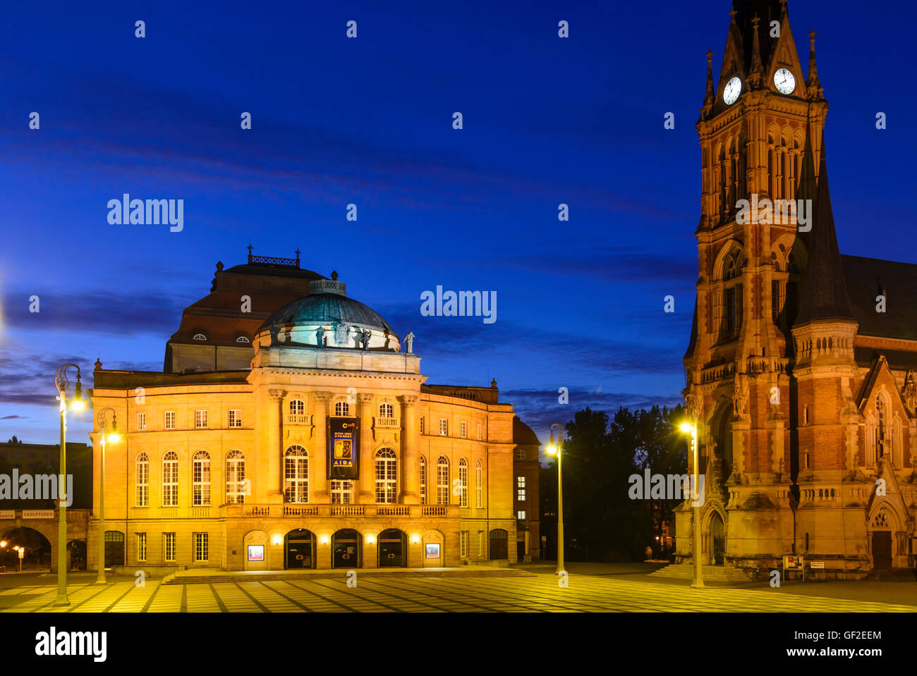 Theater square with opera house and st peters church hi-res stock ...