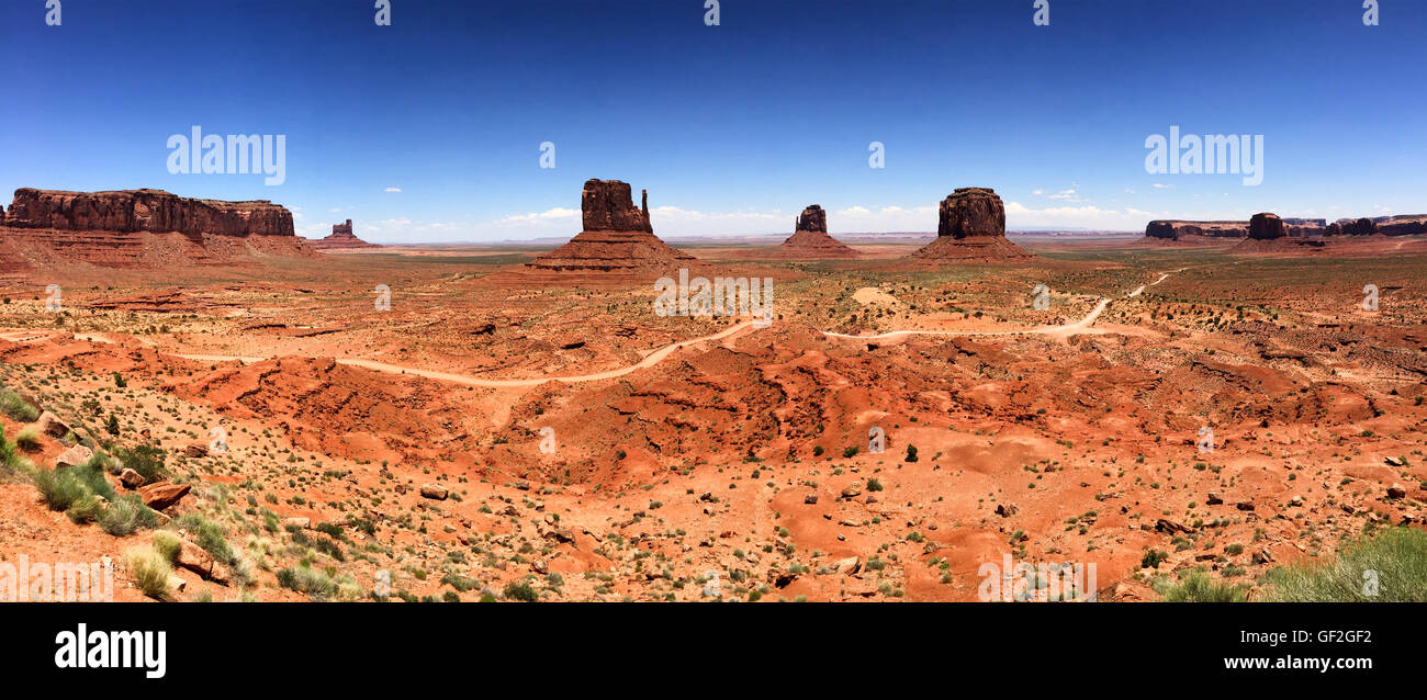 monument valley panoramic view, USA Stock Photo - Alamy