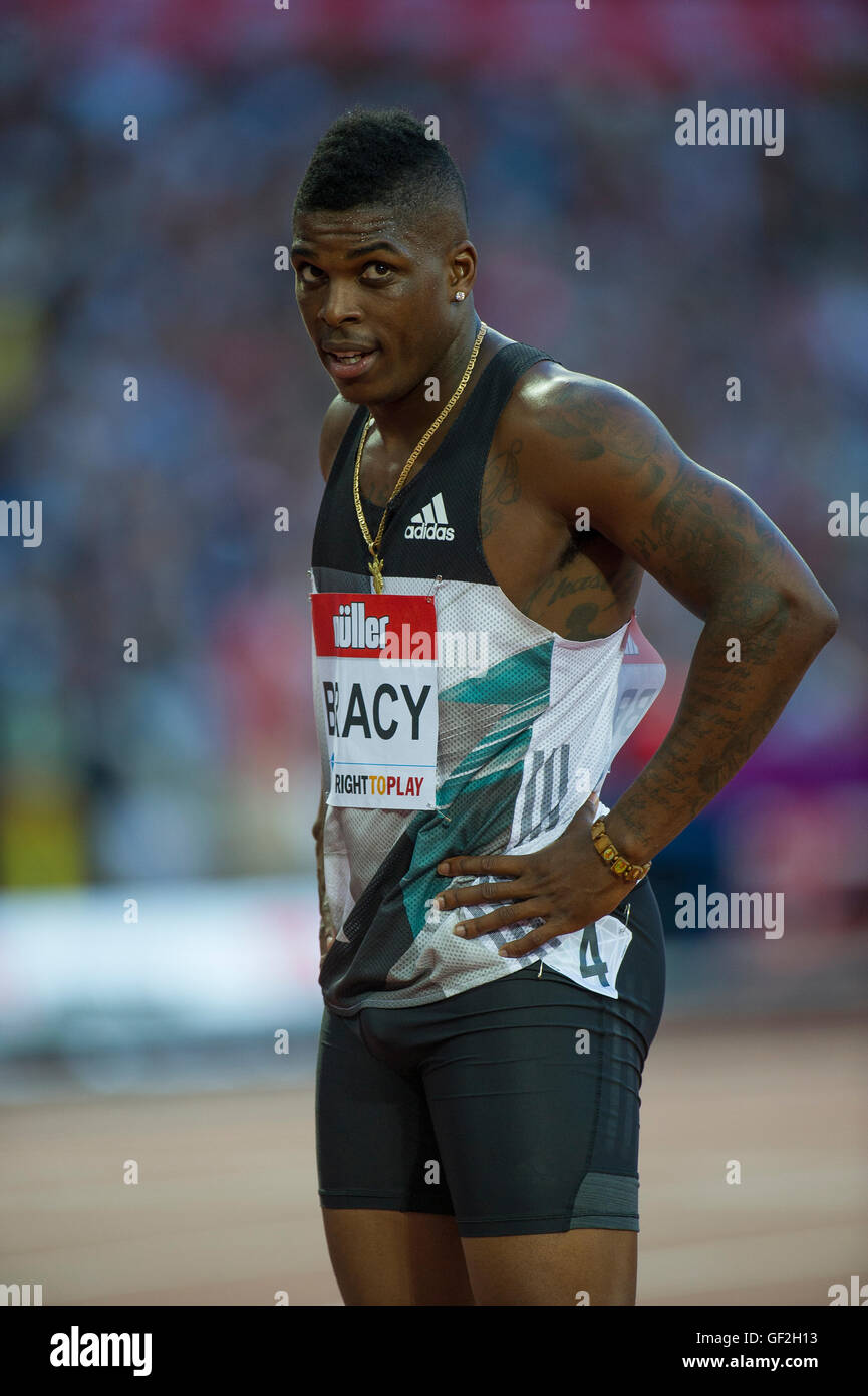 LONDON, ENGLAND - JULY 22: Marvin Bracy competing in the mens 100m ...