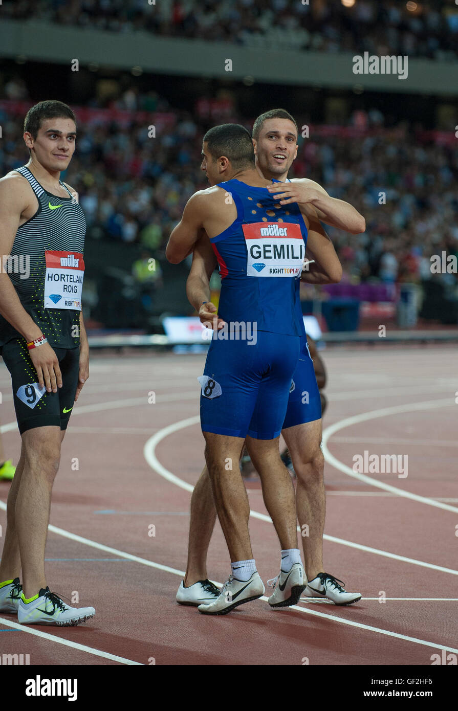 LONDON, ENGLAND - JULY 22: Danny Talbot Adam Gemili competing in the ...