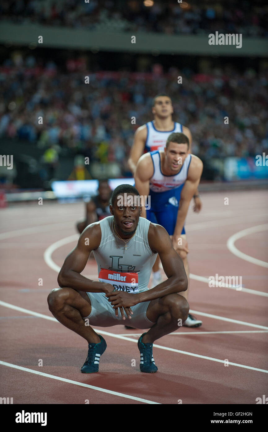 LONDON, ENGLAND - JULY 22: Brendon Rodney competing in the mens 200m ...