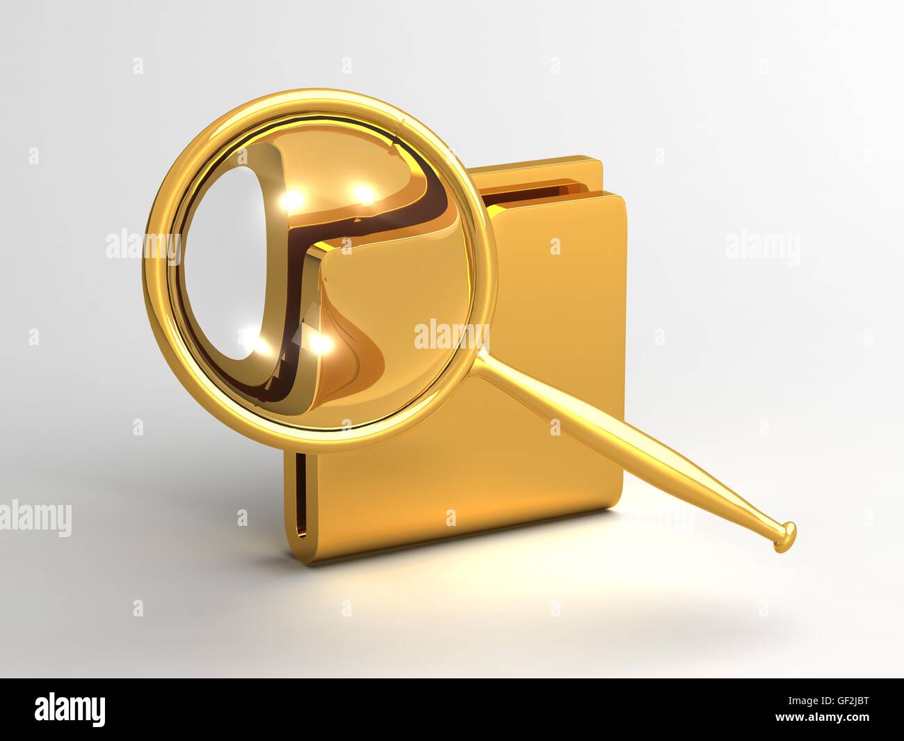Magnifier folder file search 3D illustration Stock Photo - Alamy