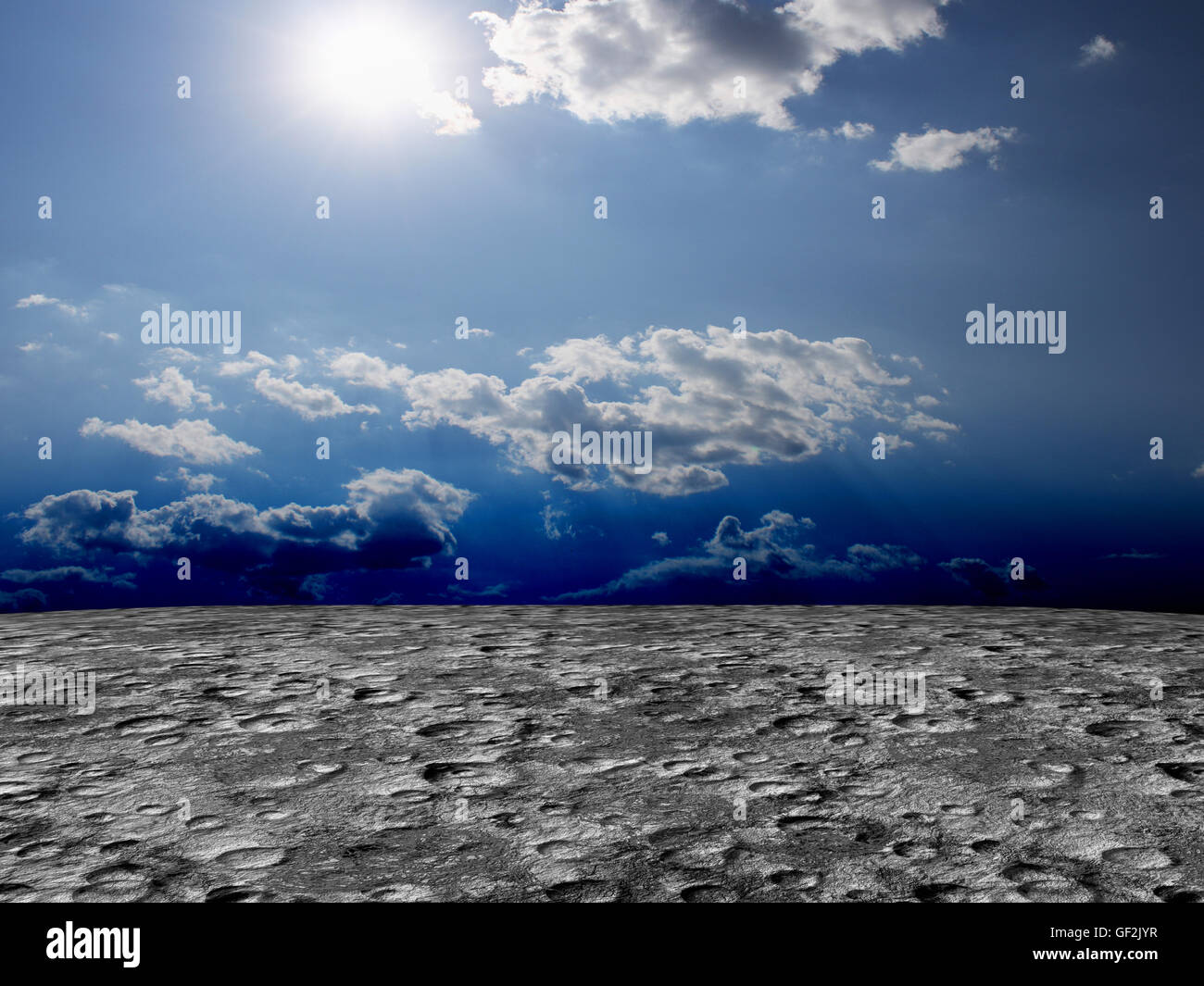 Desert Planet Landscape Horror 3D illustration Stock Photo - Alamy