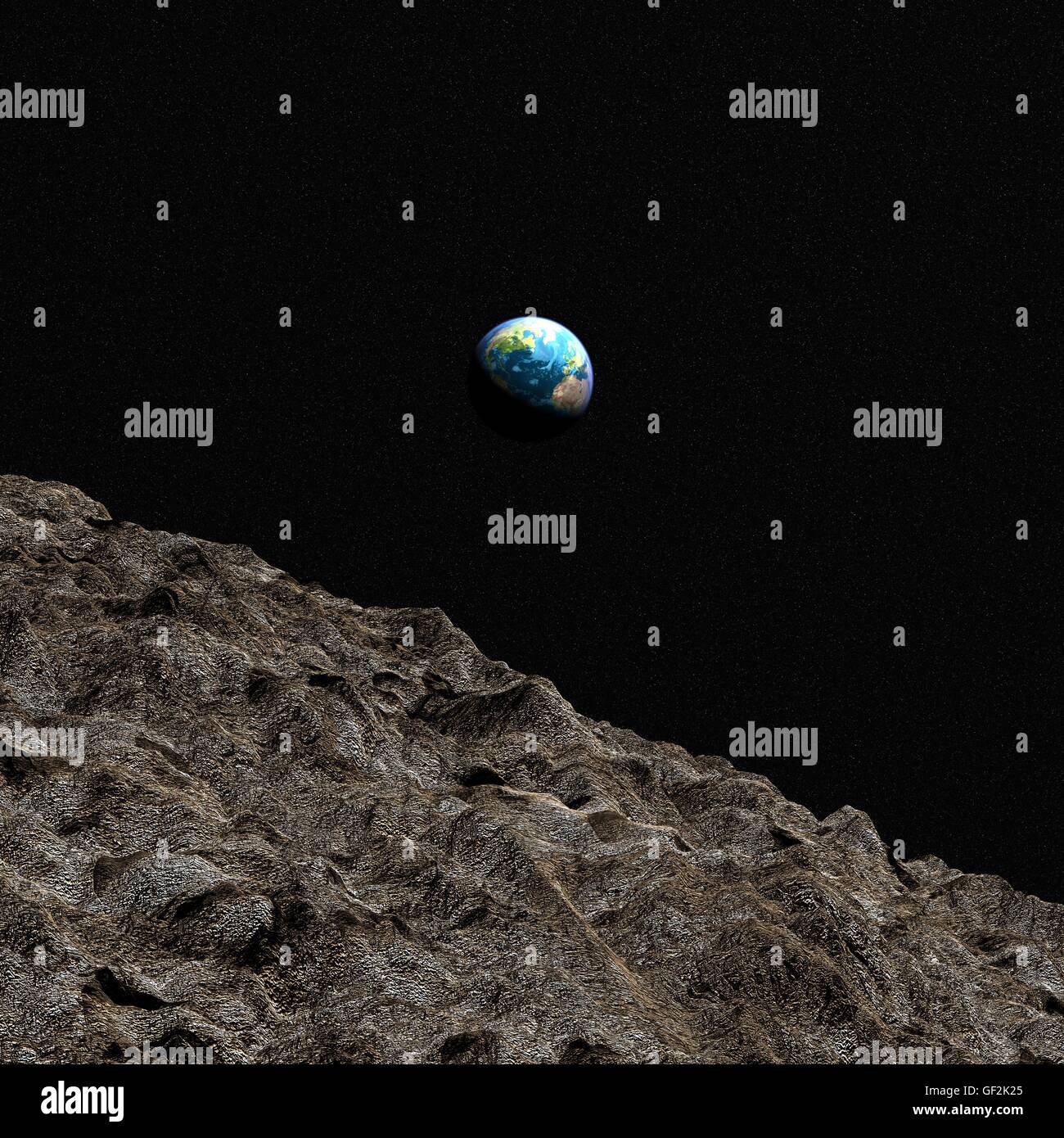 Earth view from moon surface hi-res stock photography and images - Alamy