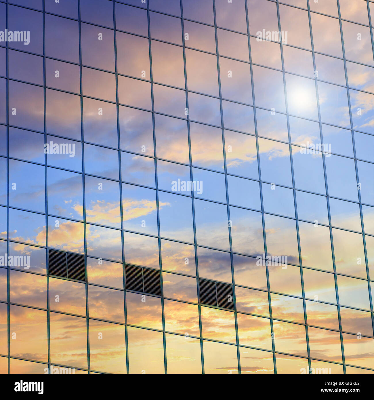 exterior of contemporary glass business center Stock Photo - Alamy