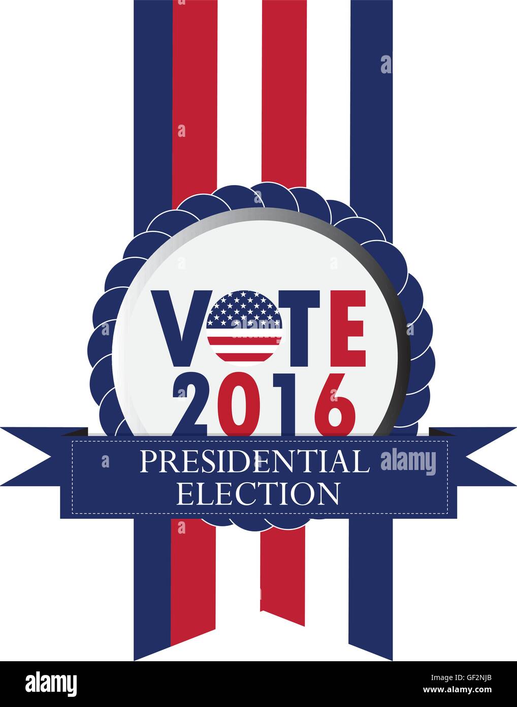 Isolated banner with text and a ribbon , Election day, Vector ...