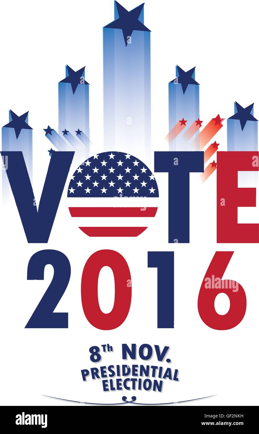 Isolated text with stars, Election day, Vector illustration Stock ...