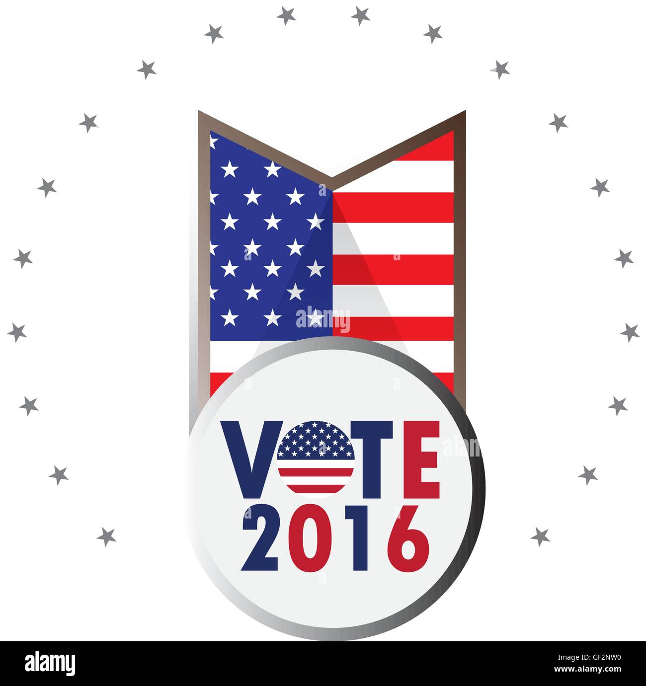 Isolated election day label with star and text, Vector illustration ...