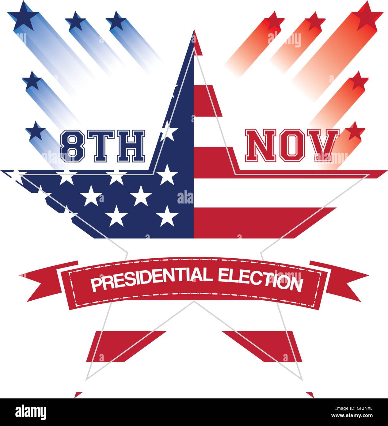 Isolated star with text and the american flag, Election day, Vector ...