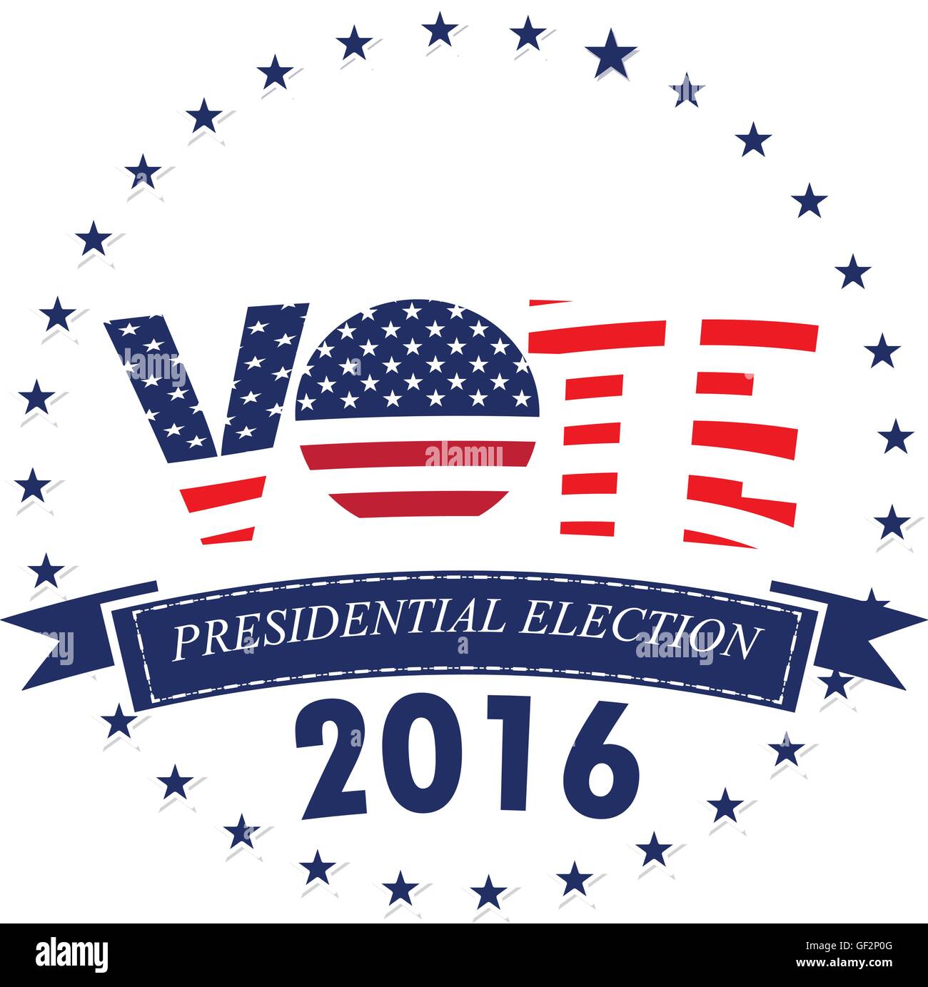 Isolated election day label with star and text, Vector illustration ...