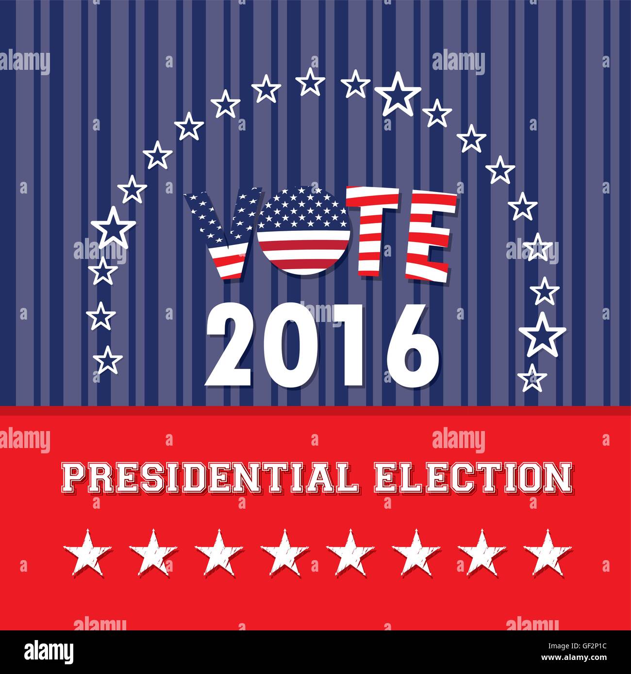 Background with text and stars, Election day, Vector illustration Stock ...