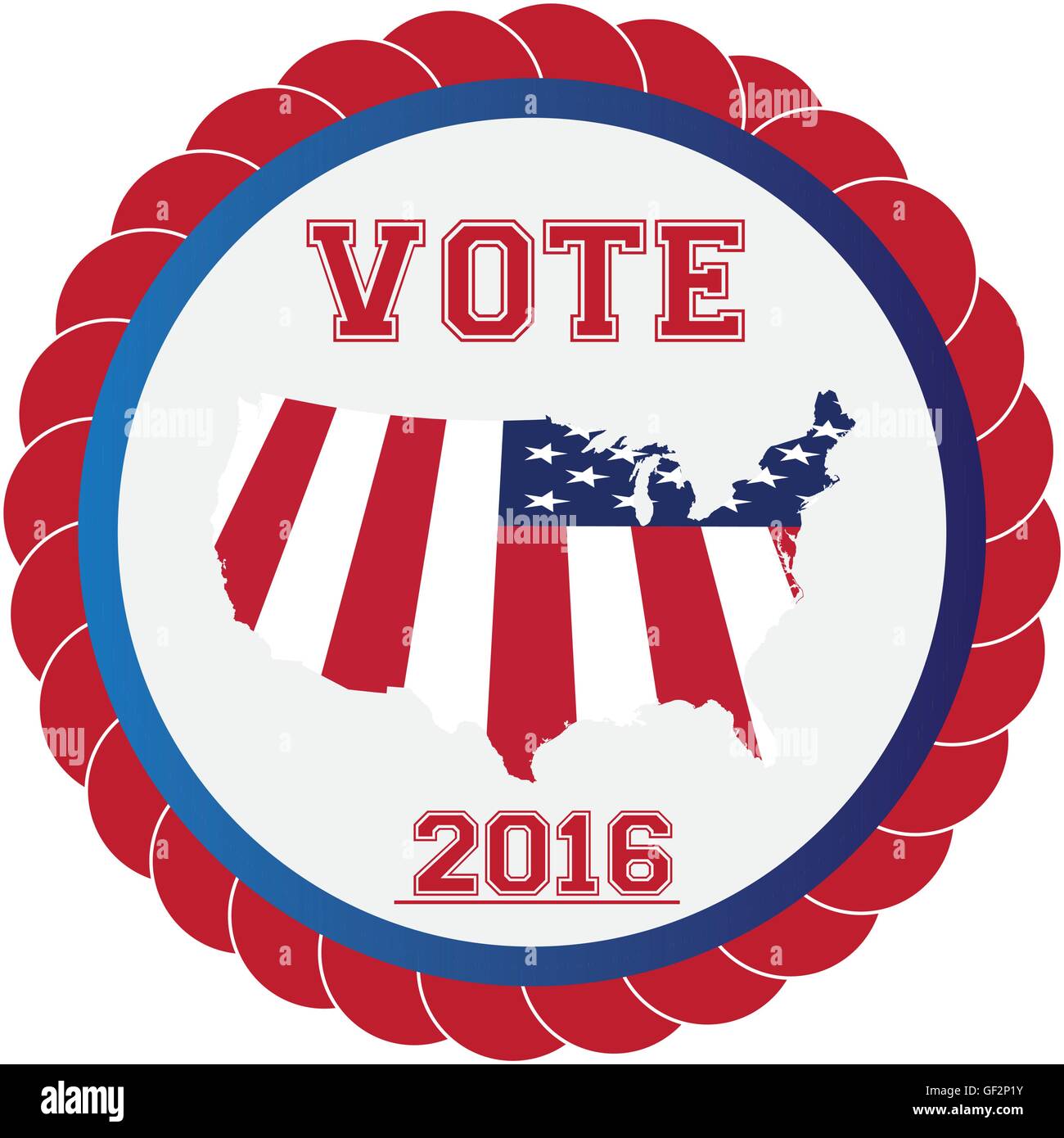 Isolated label with the american map and text, Election day, Vector ...