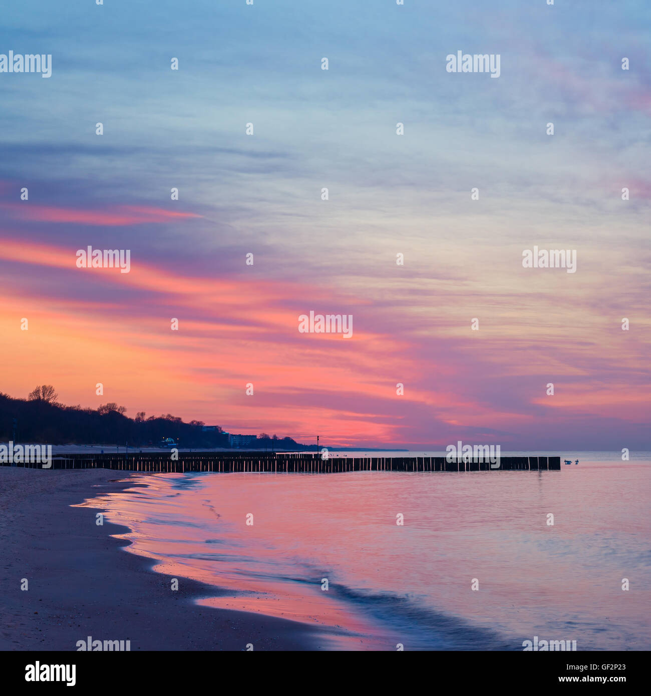 Beautiful long exposure sunset shot Stock Photo - Alamy