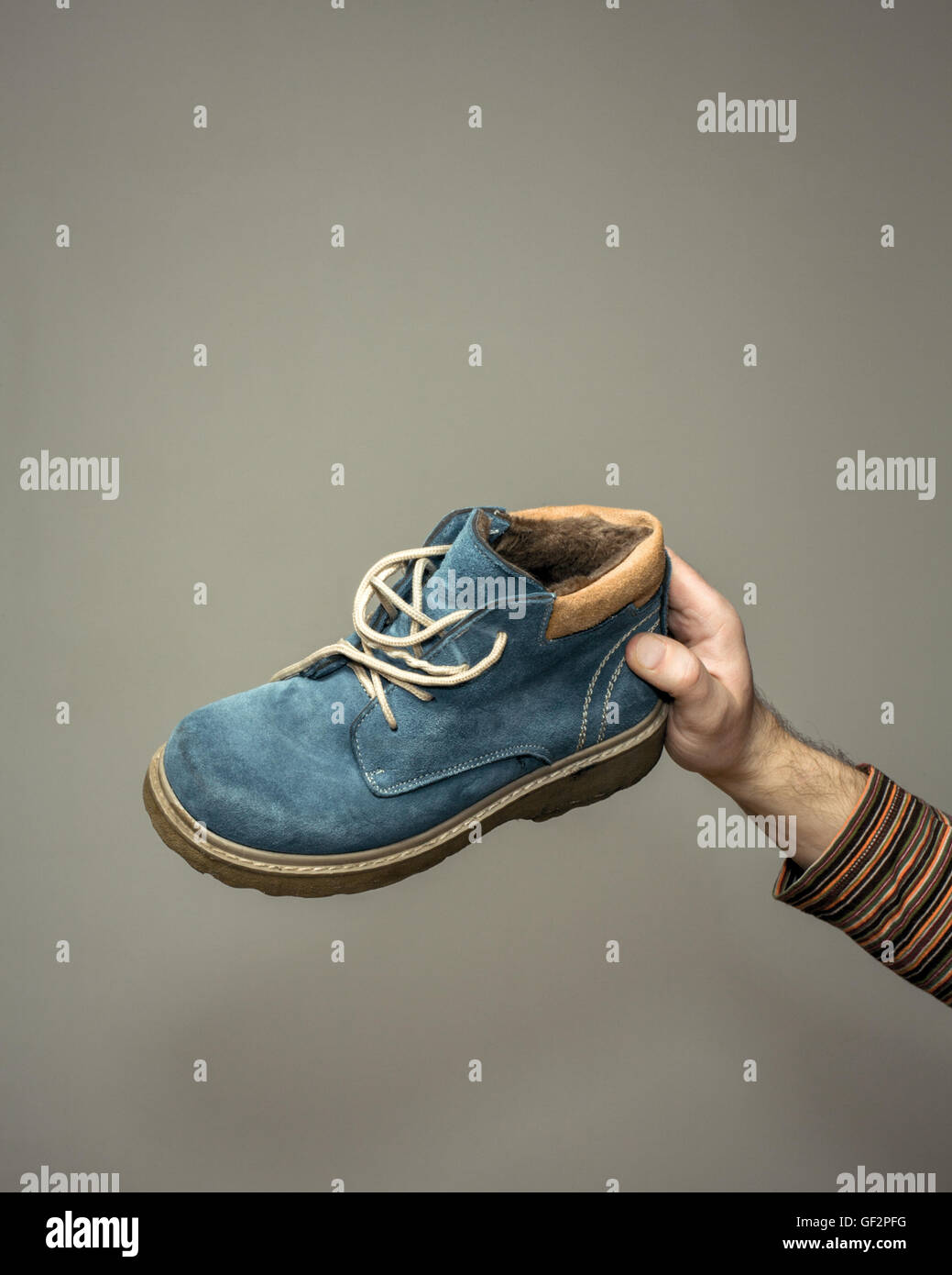 Blue suede shoes Stock Photo - Alamy