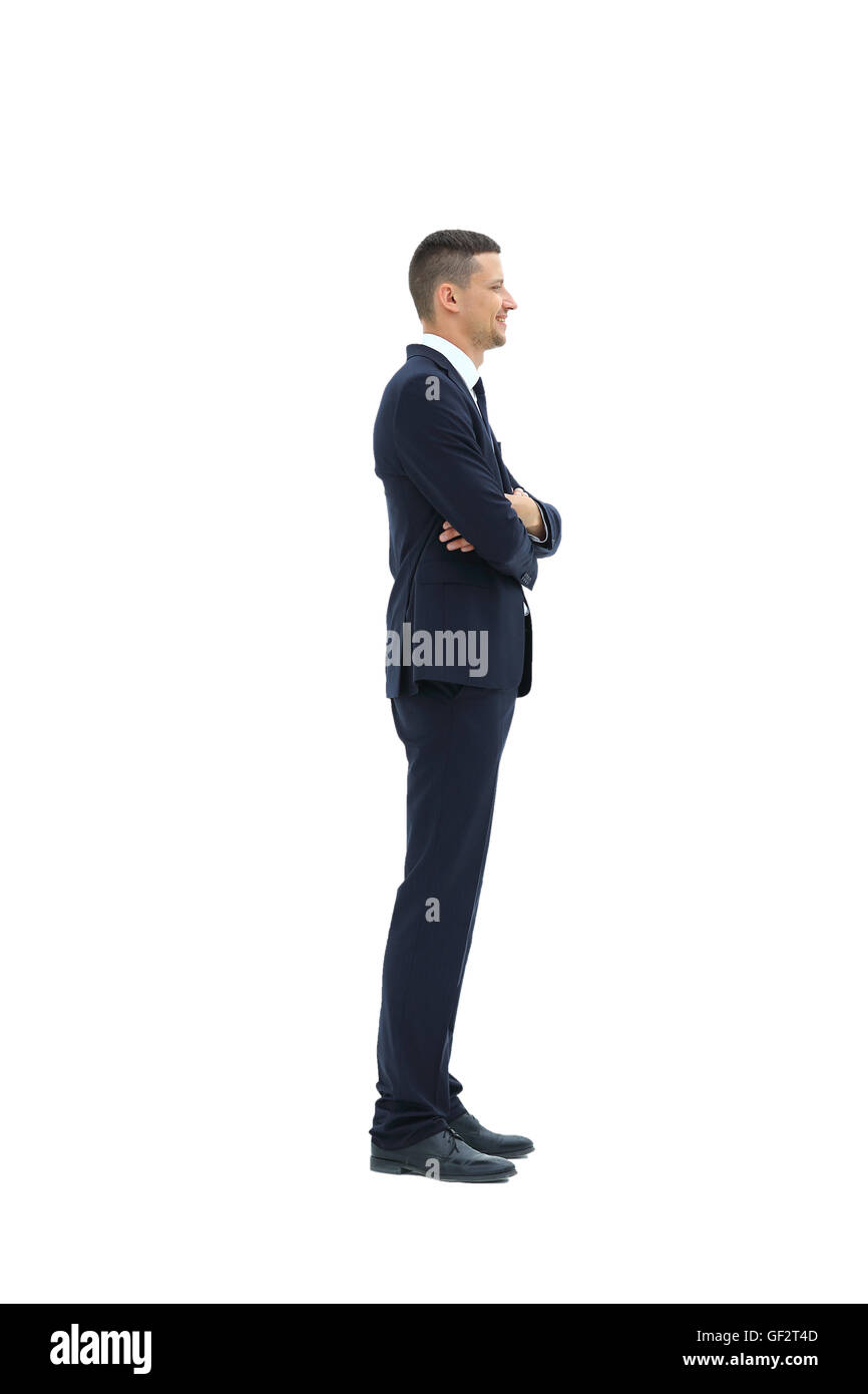 Portrait of a businessman behind wall hi-res stock photography and ...