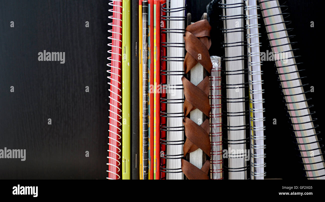 notebooks with wire Stock Photo - Alamy