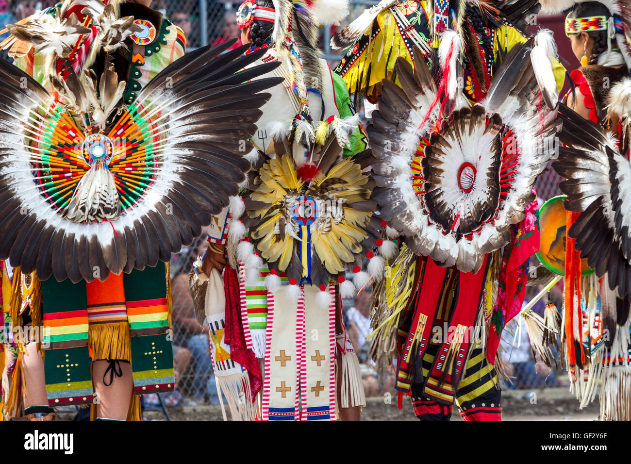 Ceremonial feathered headdresses Stock Photo - Alamy