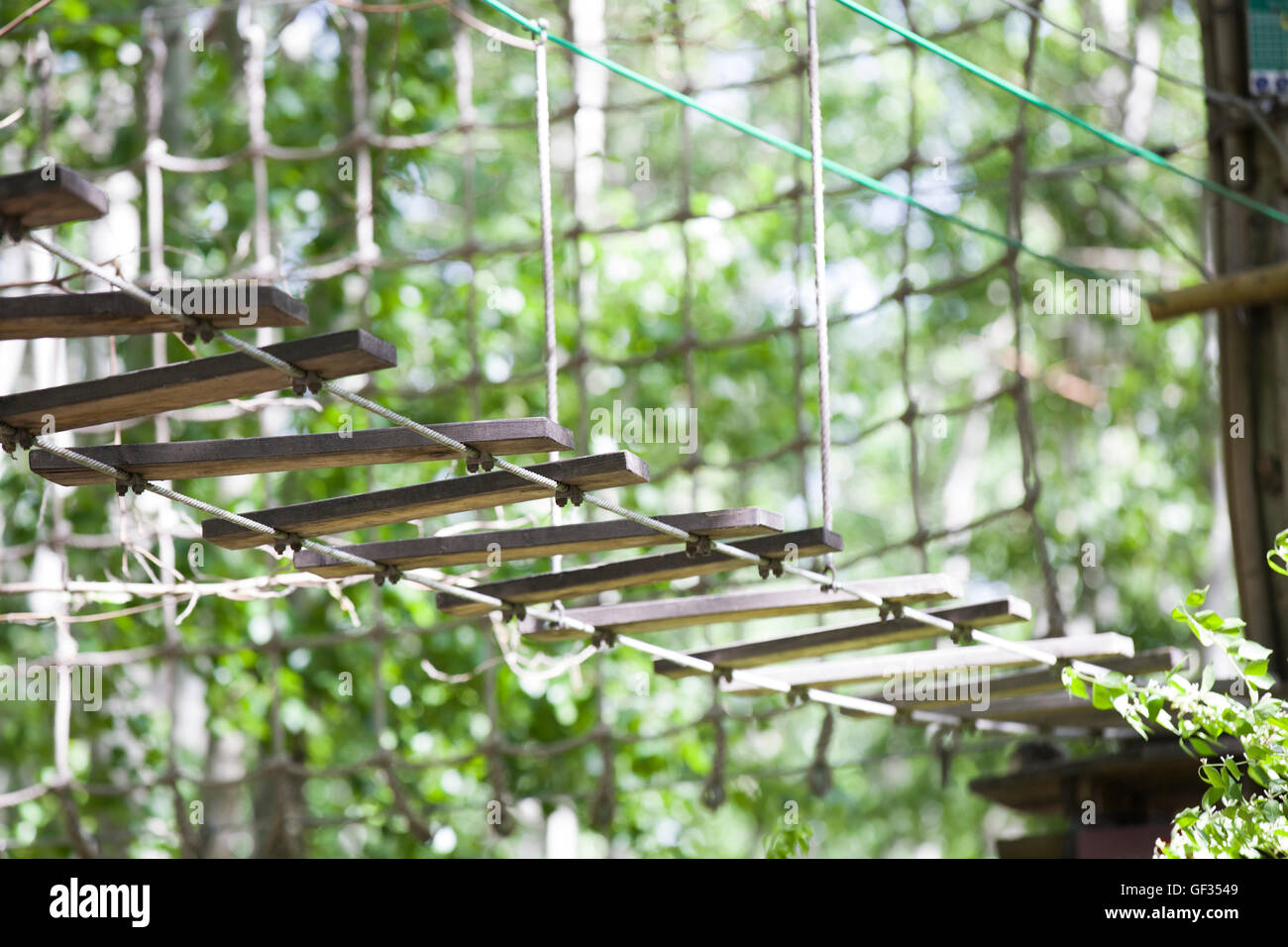 Tree top adventure park Stock Photo - Alamy