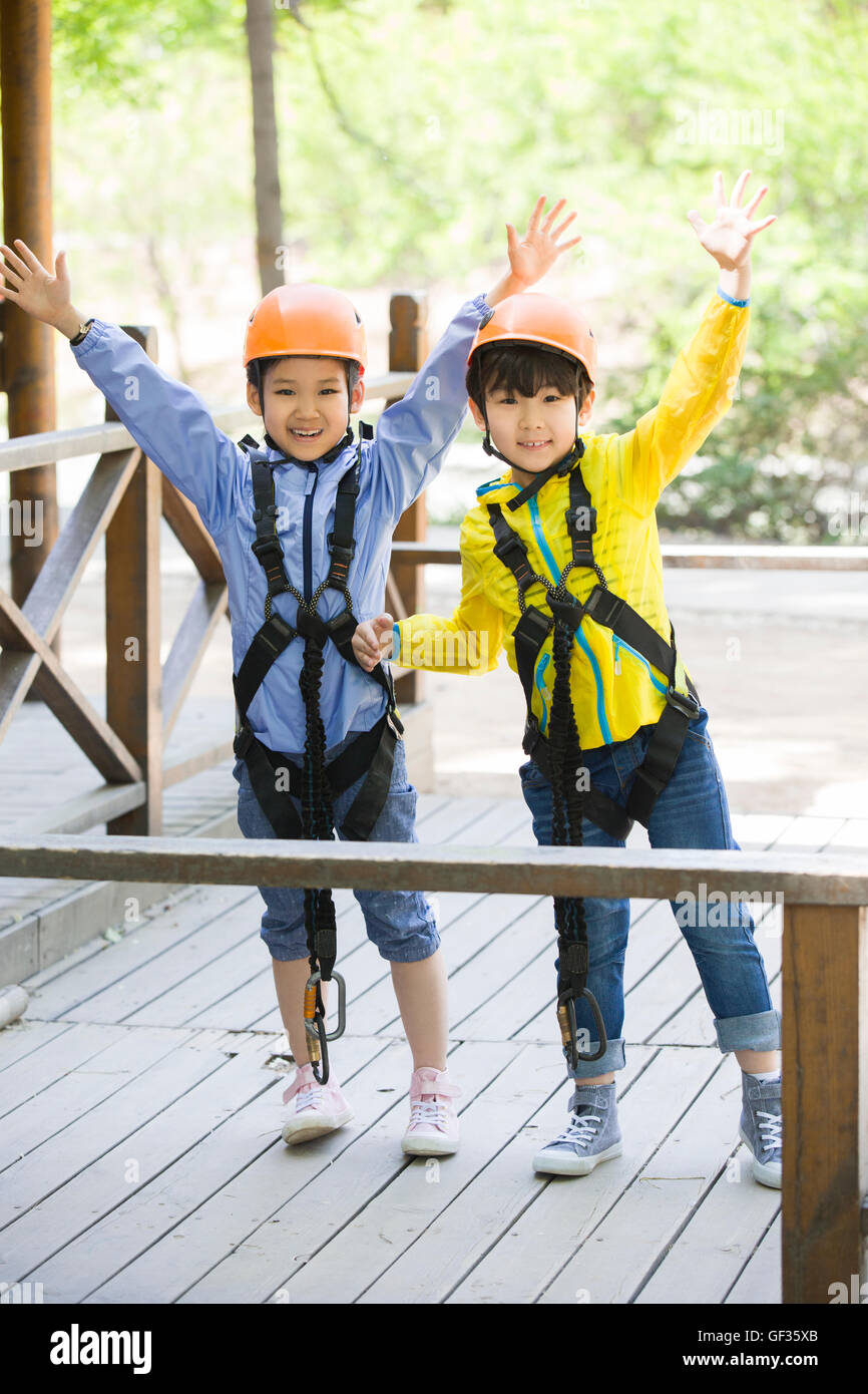 Happy Chinese children playing outside Stock Photo - Alamy
