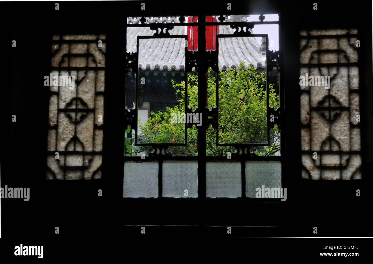 Ancient chinese architecture interior window hi-res stock photography ...