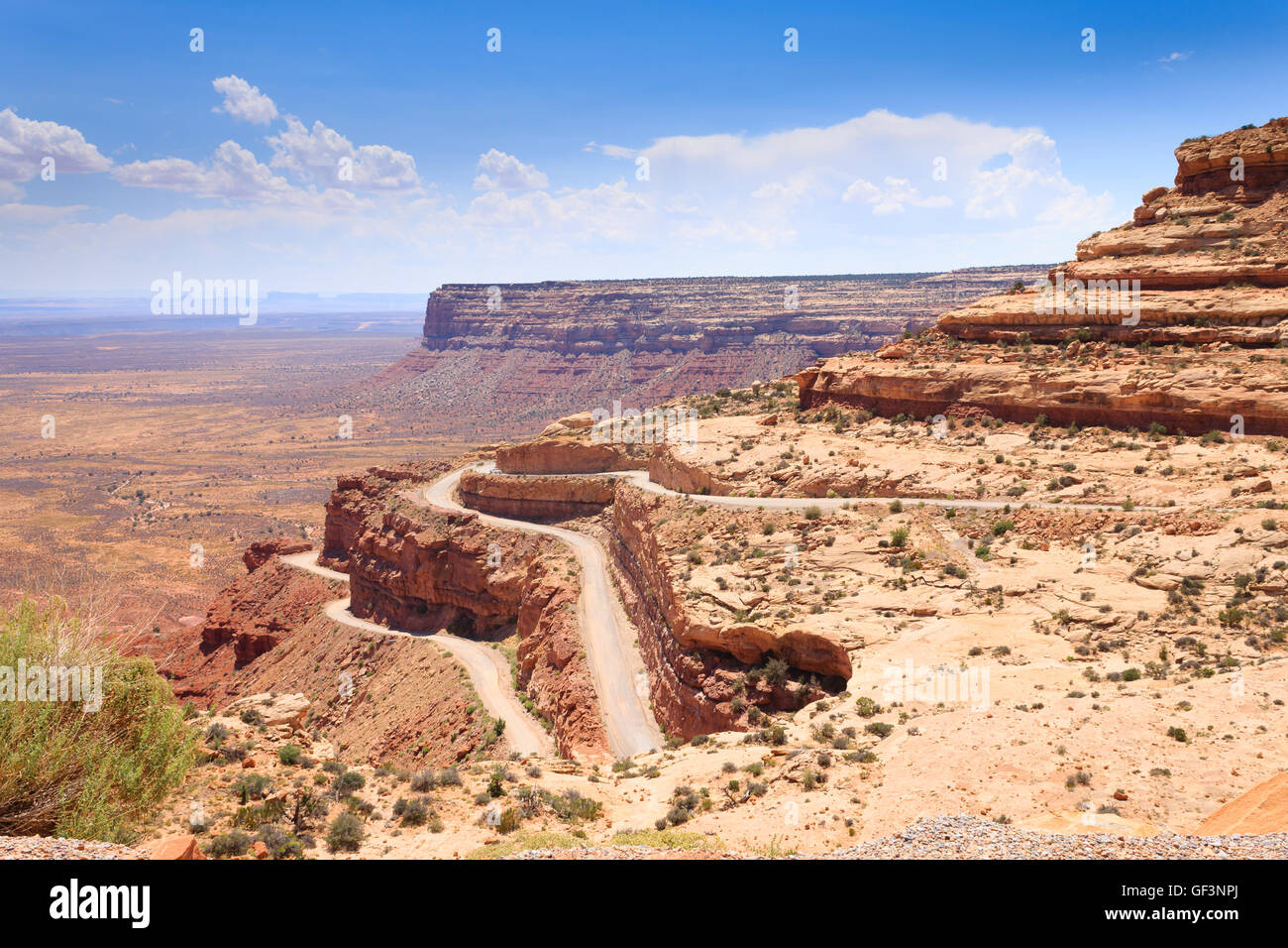 Arizona panorama from Moki Dugway, Muley Point Overlook. Open space ...