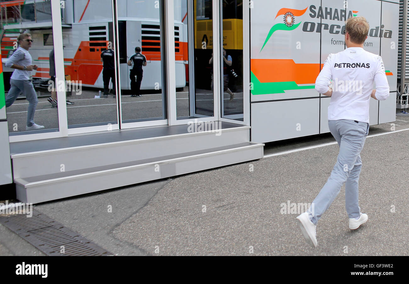 Hockenheim, Germany. 28th July, 2016. German Formula 1 race driver Nico ...