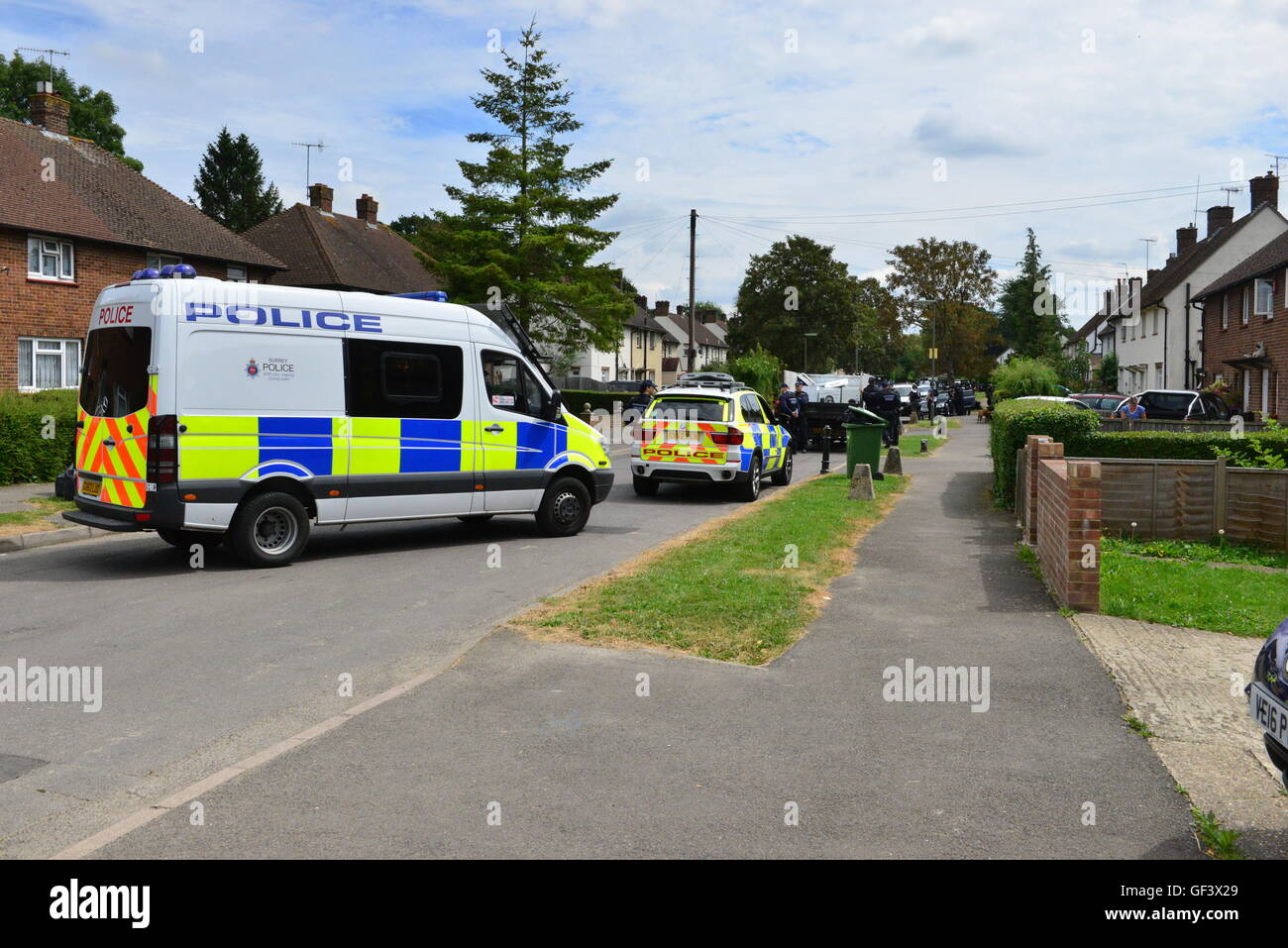English Police Stake out in Surrey, England Stock Photo - Alamy