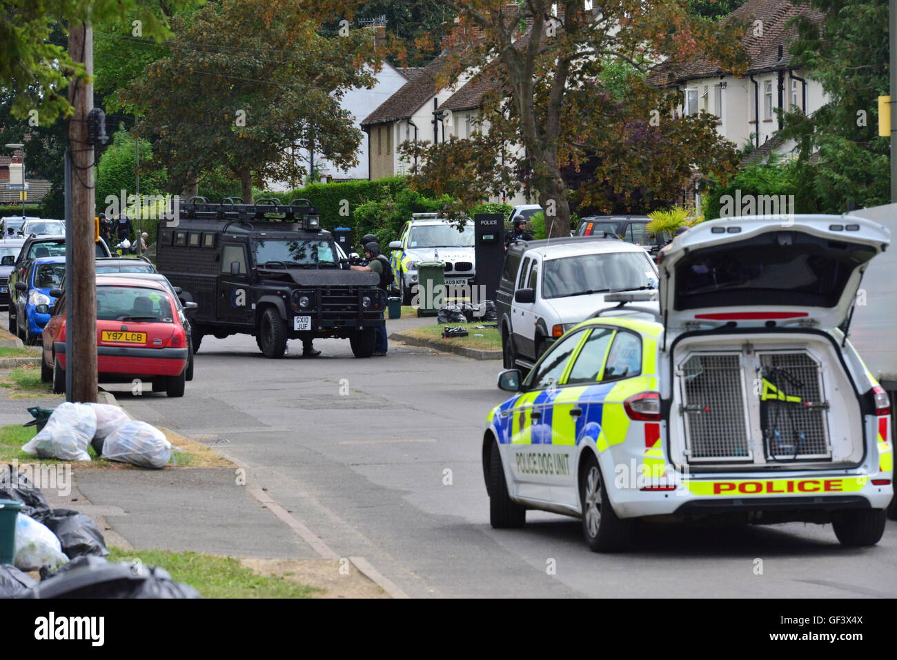 English Police Stake out in Surrey, England Stock Photo - Alamy