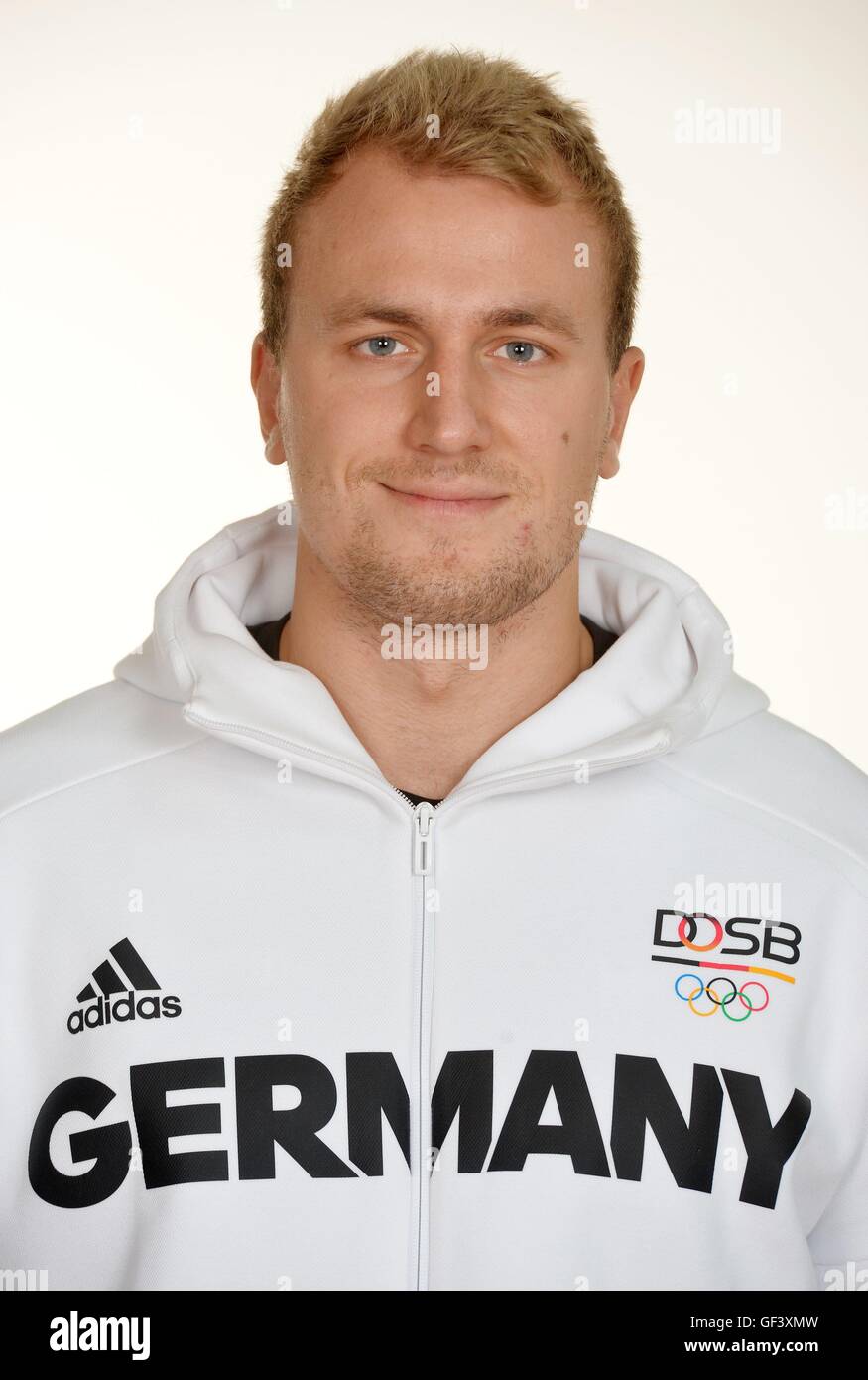 Julius Kühn poses at a photocall during the preparations for the ...