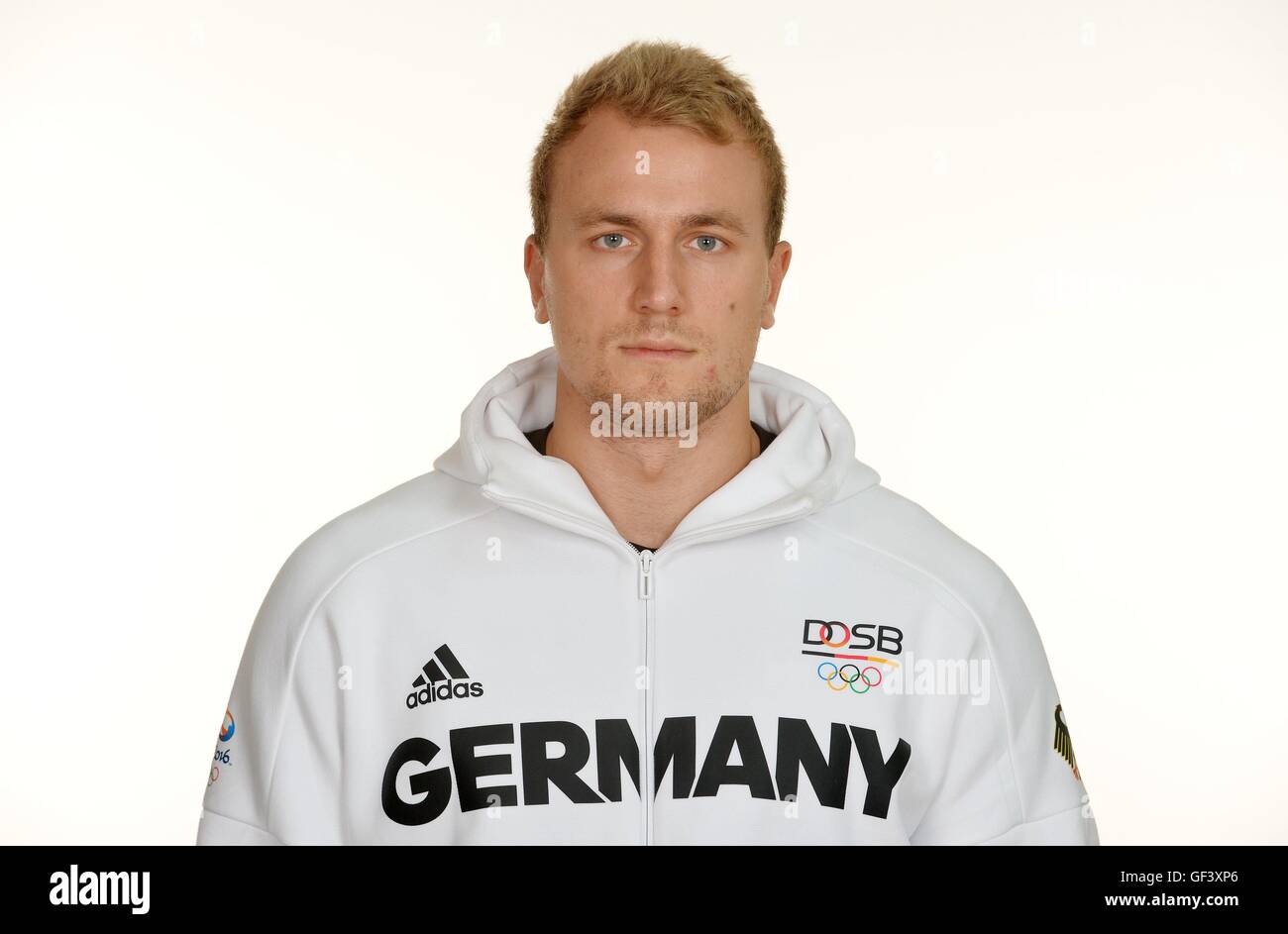 Julius Kühn poses at a photocall during the preparations for the ...