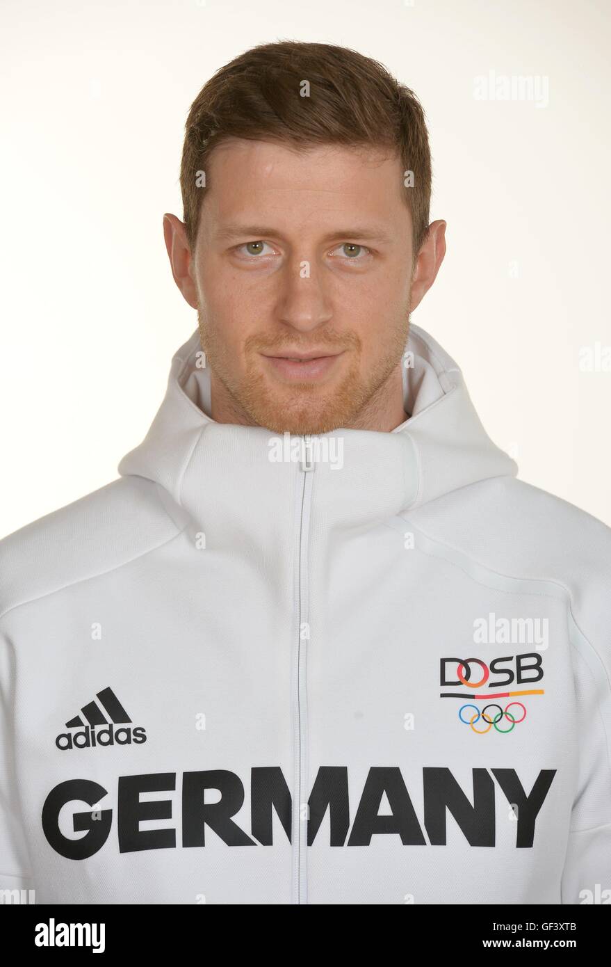 Martin Strobel poses at a photocall during the preparations for the ...