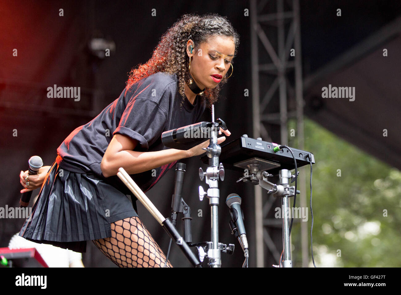 Chicago, Illinois, USA. 28th July, 2016. ALUNA FRANCIS of AlunaGeorge ...