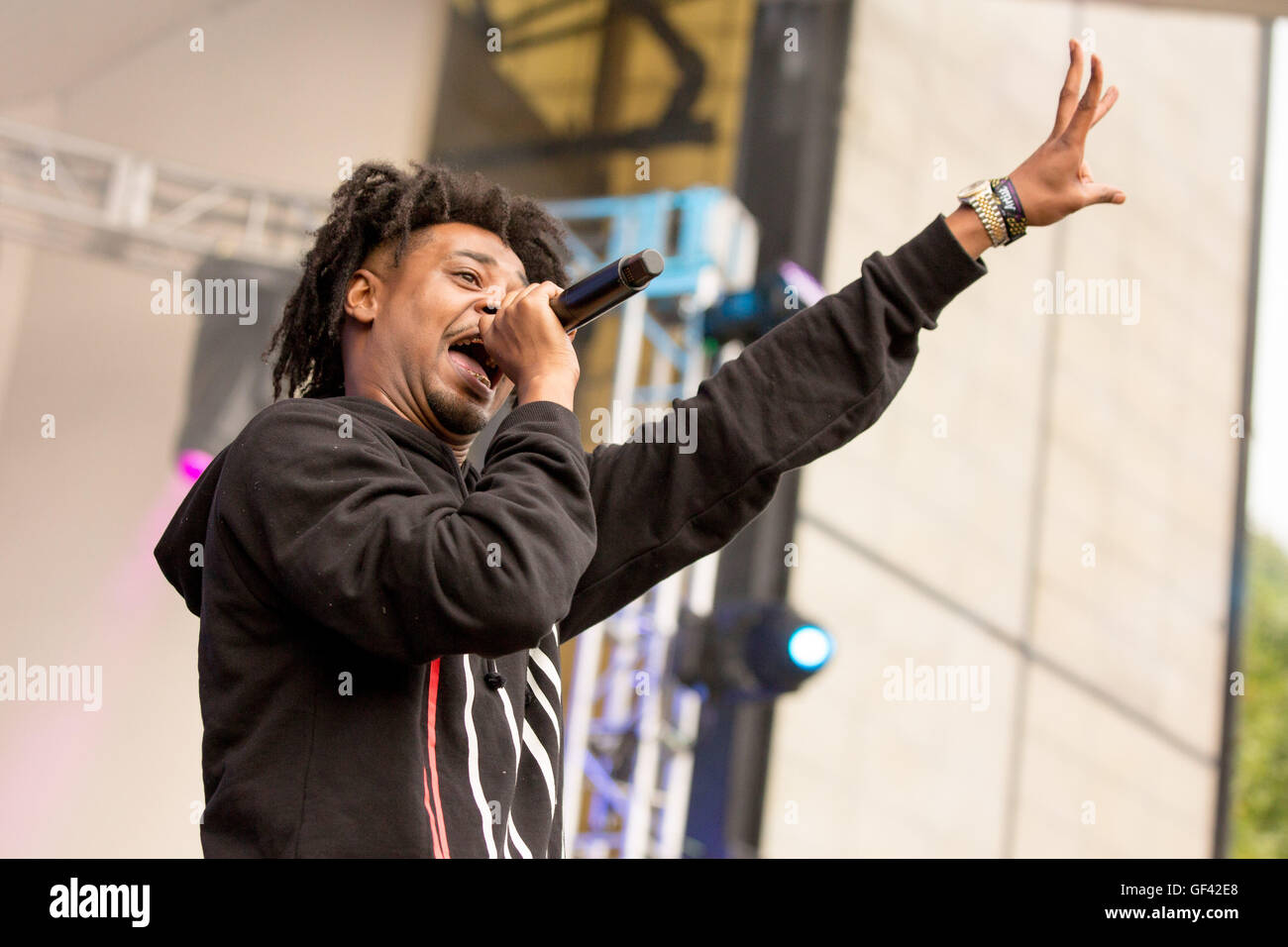 Chicago, Illinois, USA. 28th July, 2016. Rapper DANNY BROWN performs ...