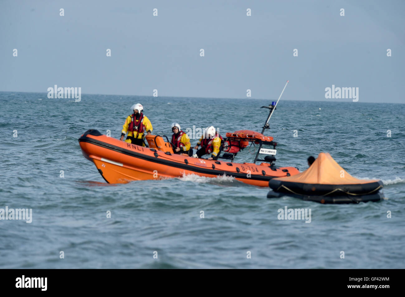 Coastguard Rescue, Inshore Lifeboat with a liferaft, Coastguards Rescue ...