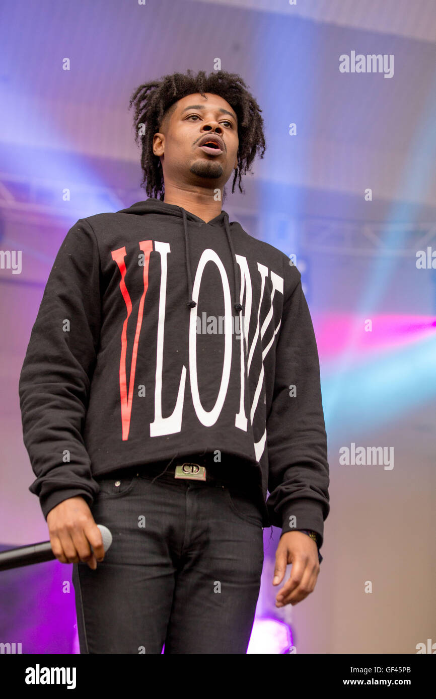 Chicago, Illinois, USA. 28th July, 2016. Rapper DANNY BROWN performs ...