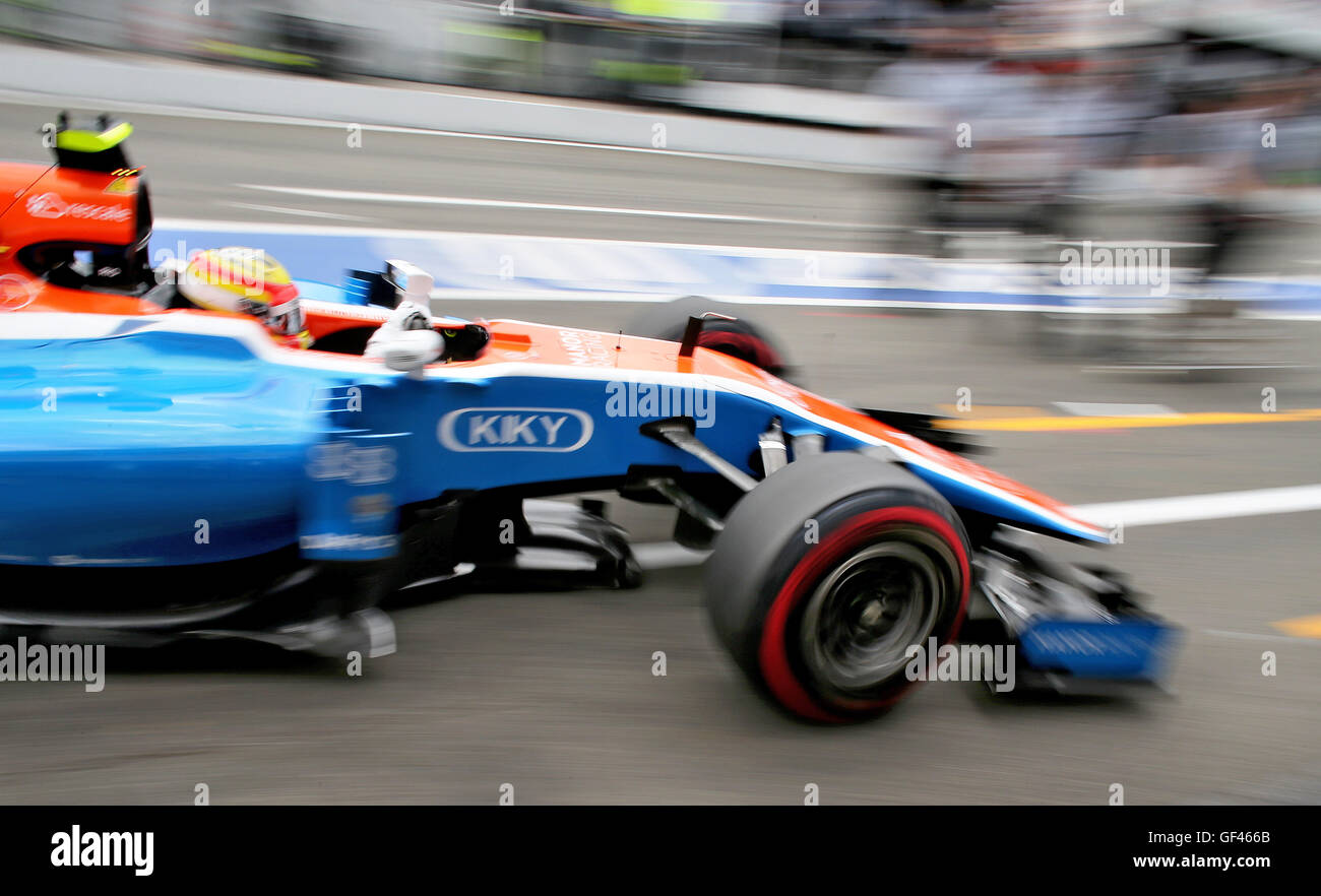 Hockenheim, Germany. 29th July, 2016. Indonesian F1 driver Rio Haryanto ...