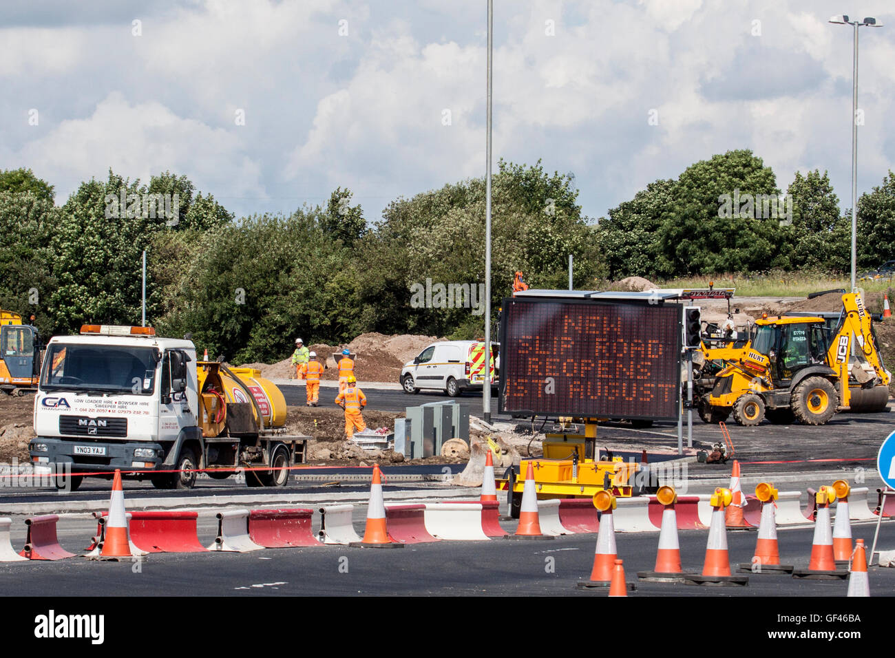 M6 Lancaster Lancashire, United Kingdom. 29th July, 2016. The new M6 ...