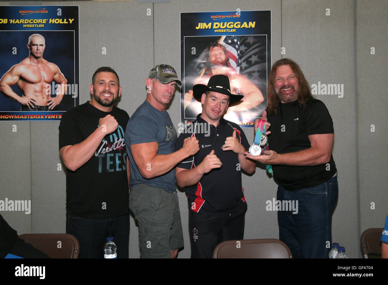London, UK. 29th July, 2016. Jim Duggan Bob Holly and Colt Cabana ...