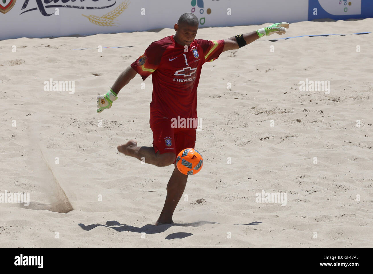 Cascais, Portugal. 29th July, 2016. Brazil's goalkeeper Mao (1 ...