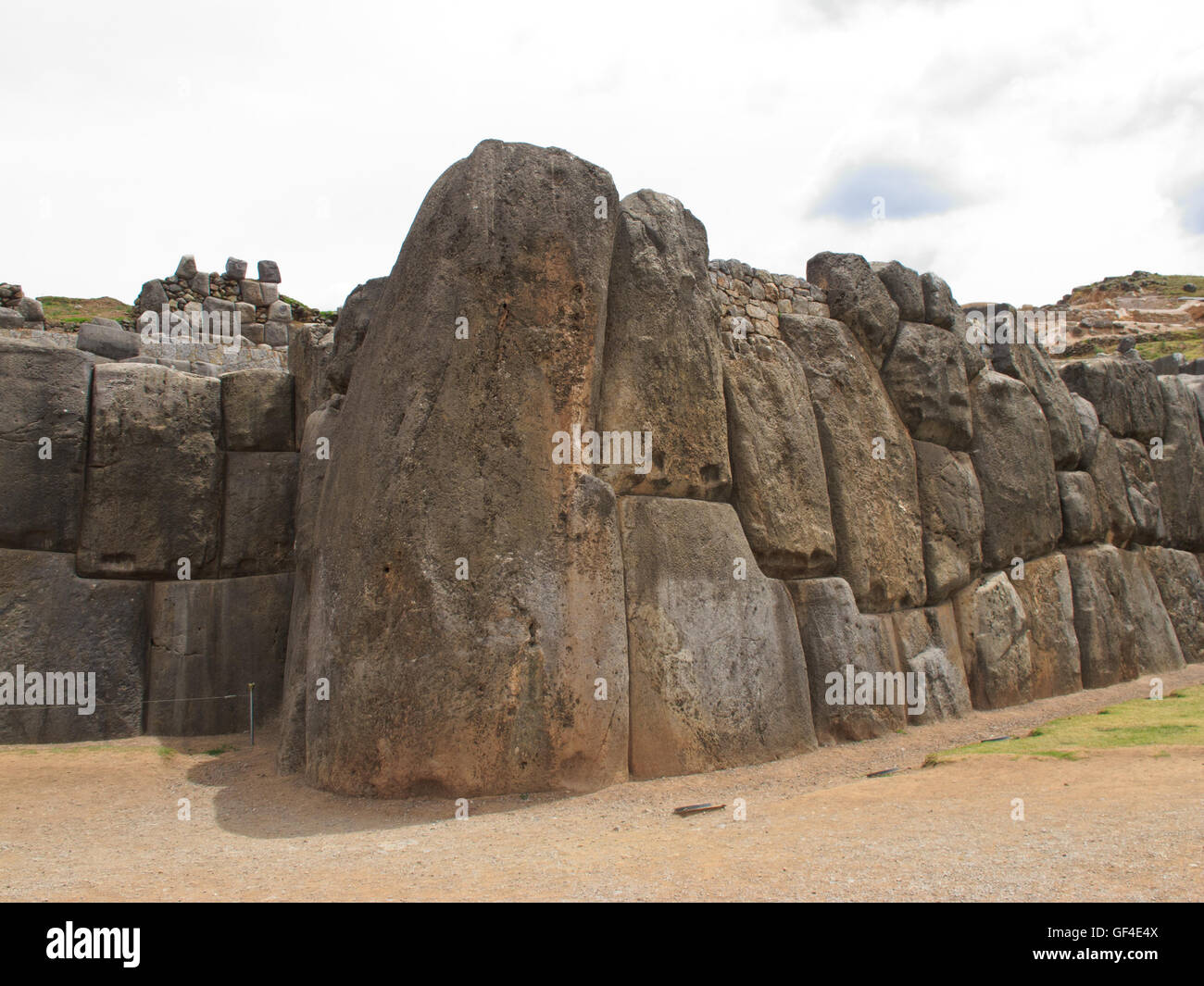 One of the largest boulder as a part of construction of Sacsayhuaman ...