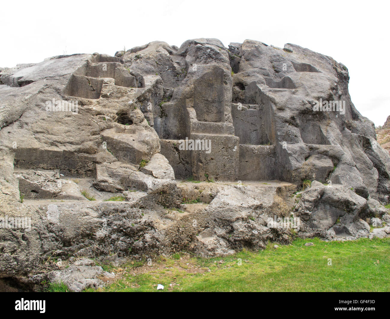 Boulder-cutting works of ancient civilization at Q'enqo Stock Photo - Alamy