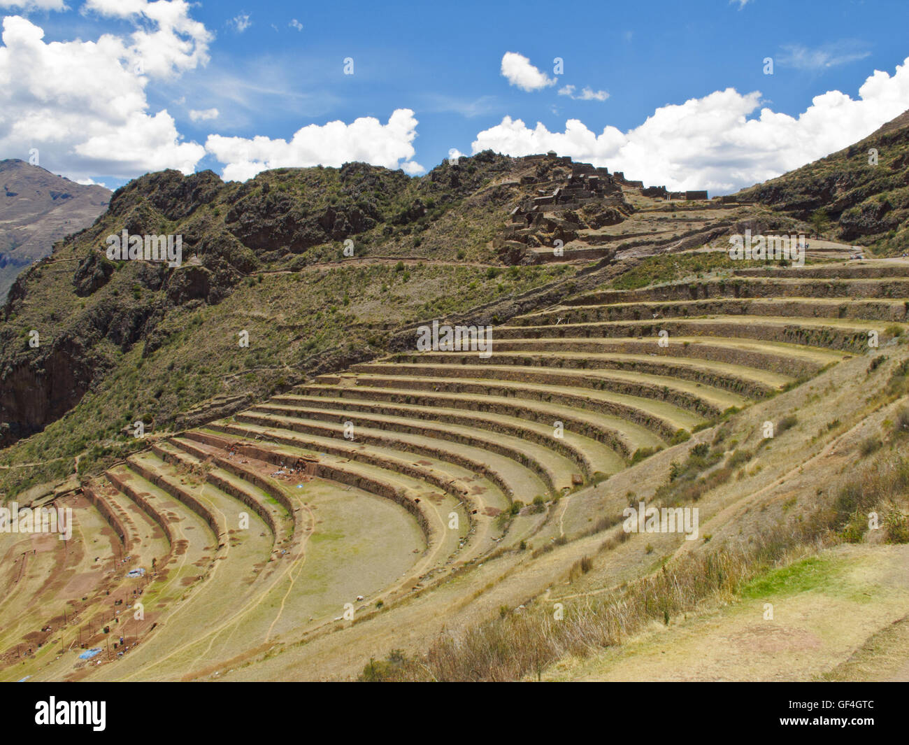 The large terraces of Pisac Stock Photo - Alamy