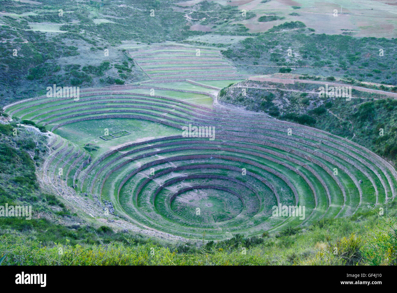 The circular terraces of Moray Stock Photo - Alamy