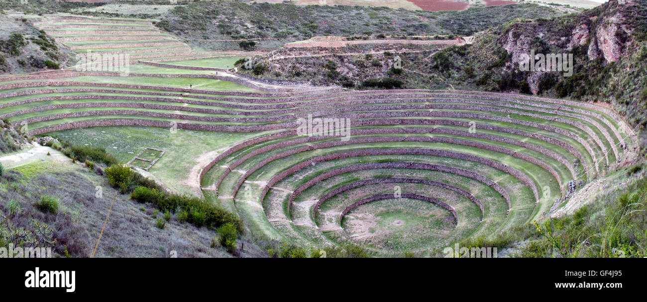 The circular terraces of Moray Stock Photo - Alamy