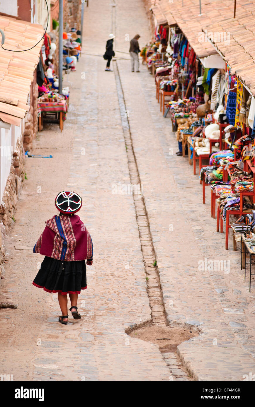 The market street of Chichero Stock Photo - Alamy