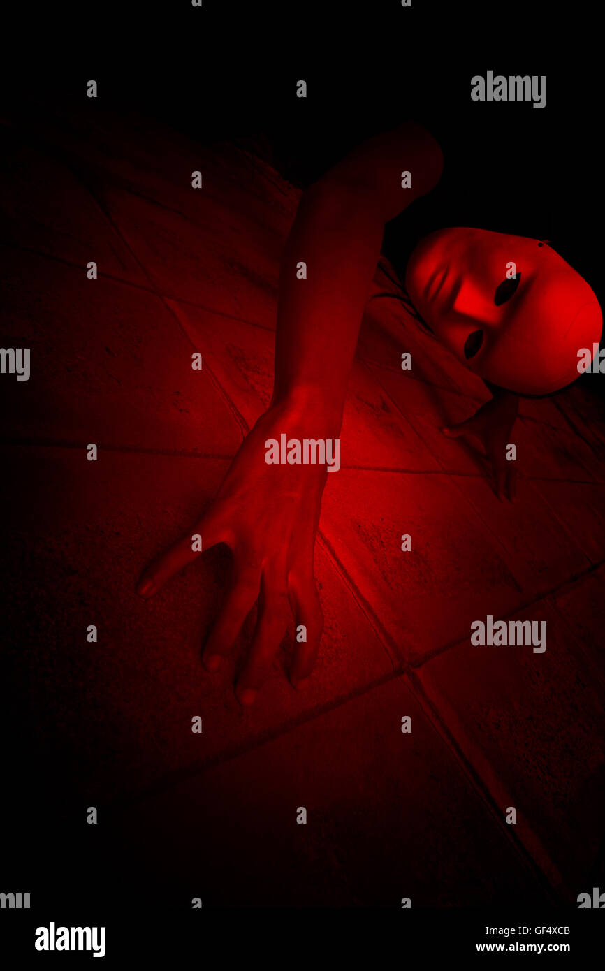 Scary ghost girl wearing white hi-res stock photography and images - Alamy